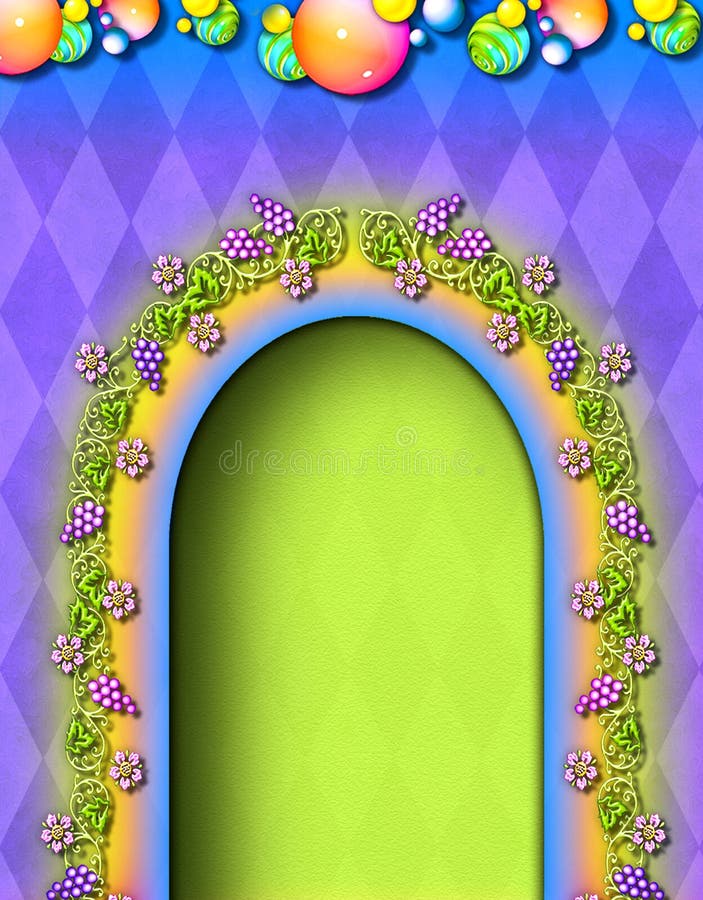 Storybook arch border stock illustration. Illustration of frame - 613893