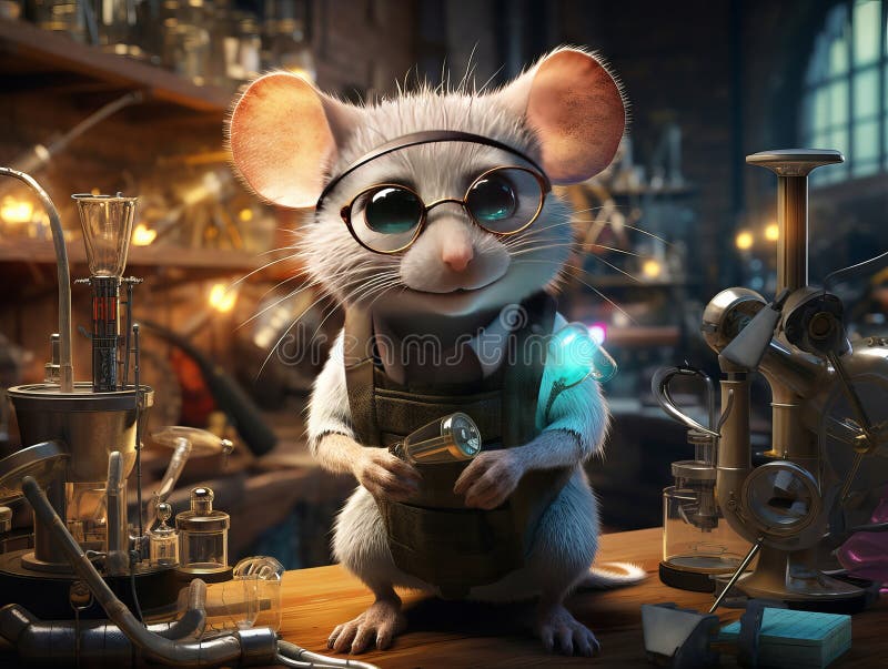 Laboratory Mouse stock illustration. Illustration of cartoon - 283109283