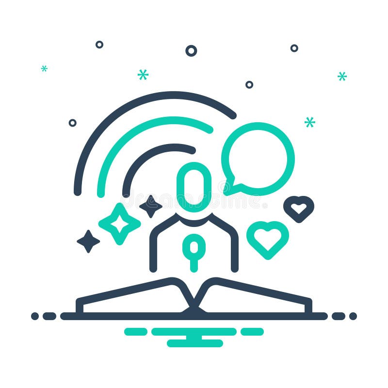 Mix Icon for Storytelling, Narration and Verse Stock Vector ...