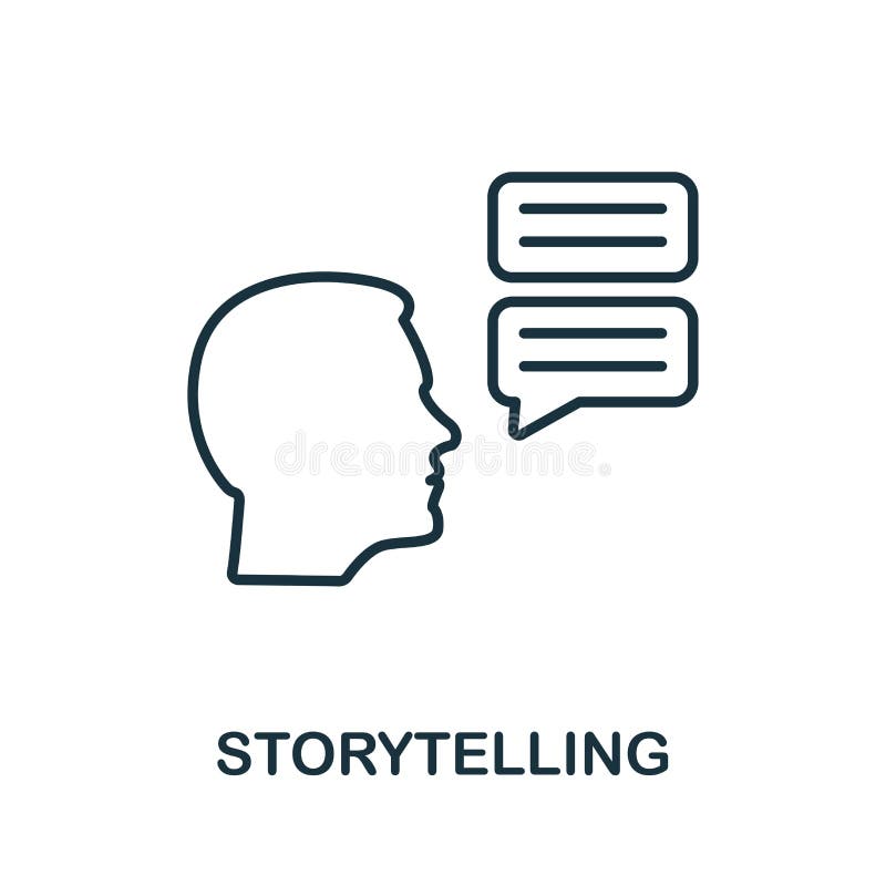 Storytelling Icon. Outline Style Thin Design from Influencer Icons ...