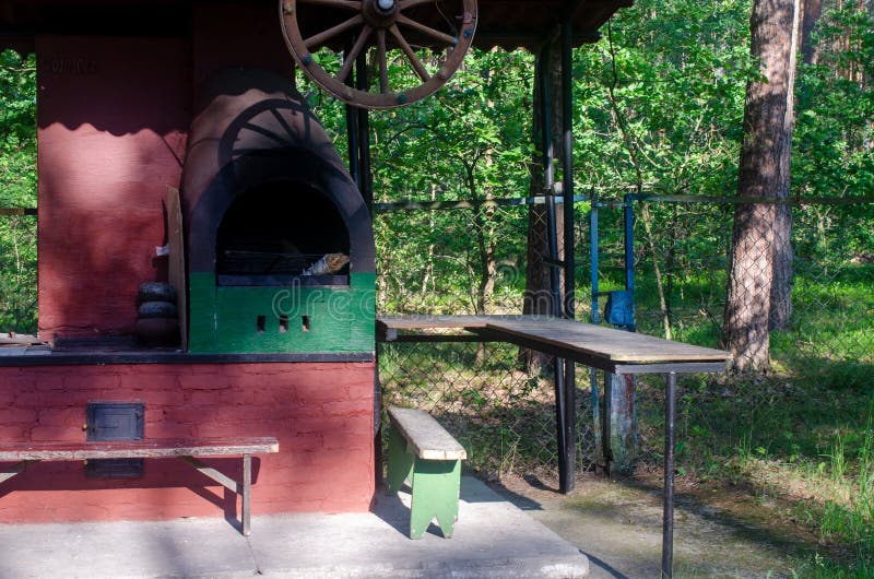 Stove for Cooking on the Street in an Old Style. Stock Photo - Image of ...