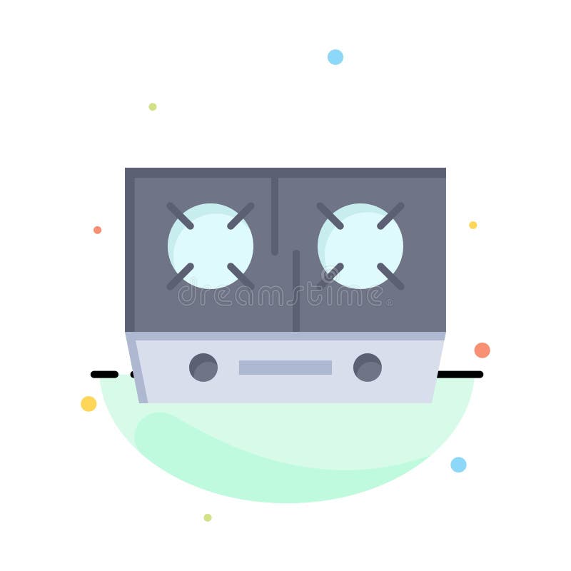Stove, Gas, Kitchen, Cooking Abstract Flat Color Icon Template Stock ...