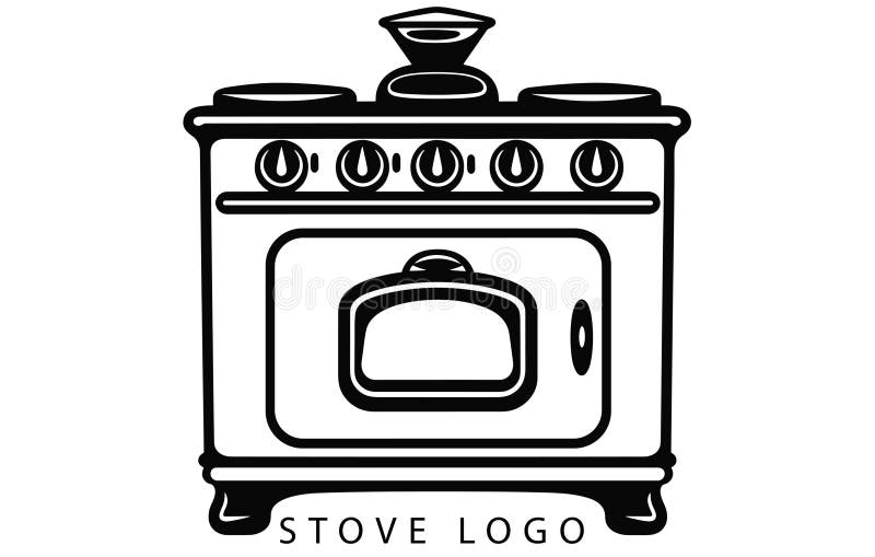 Stove Icon Logo Vector Design Stock Vector - Illustration of view ...