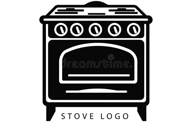 Stove Icon Logo Vector Design Stock Vector - Illustration of oven ...