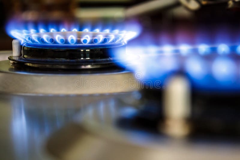Stove Natural Gas Burners - Stock Image - Everypixel