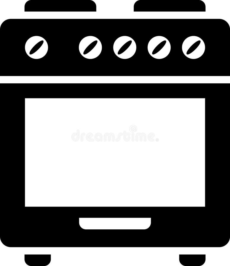 Stove Oven Icon Vector Sign. Stove Gas Electric Oven Icon Simple Style ...