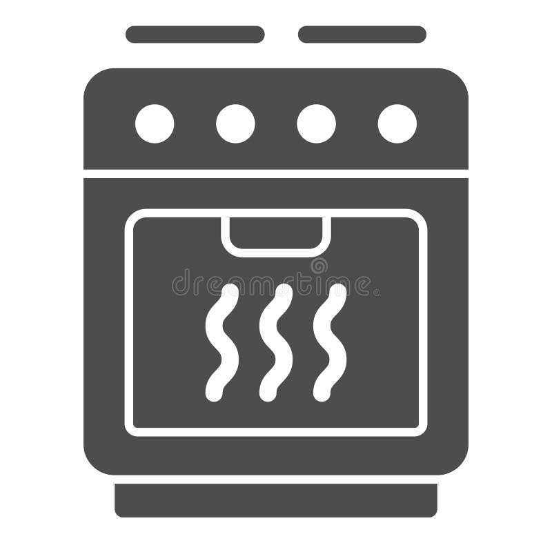 Stove Solid Icon. Oven Vector Illustration Isolated on White. Cooker ...