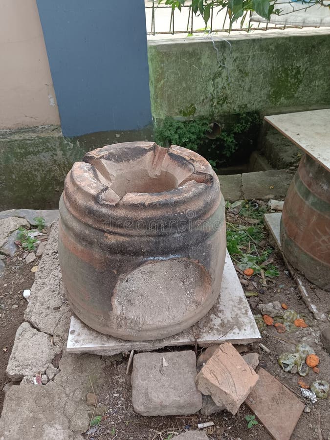 The Stove for Traditional Cooking Uses Firewood Stock Photo - Image of ...