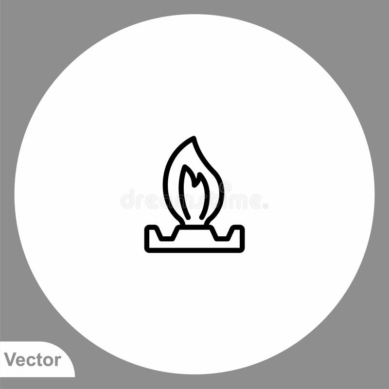 Stove Vector Icon Sign Symbol Stock Vector - Illustration of culinary ...
