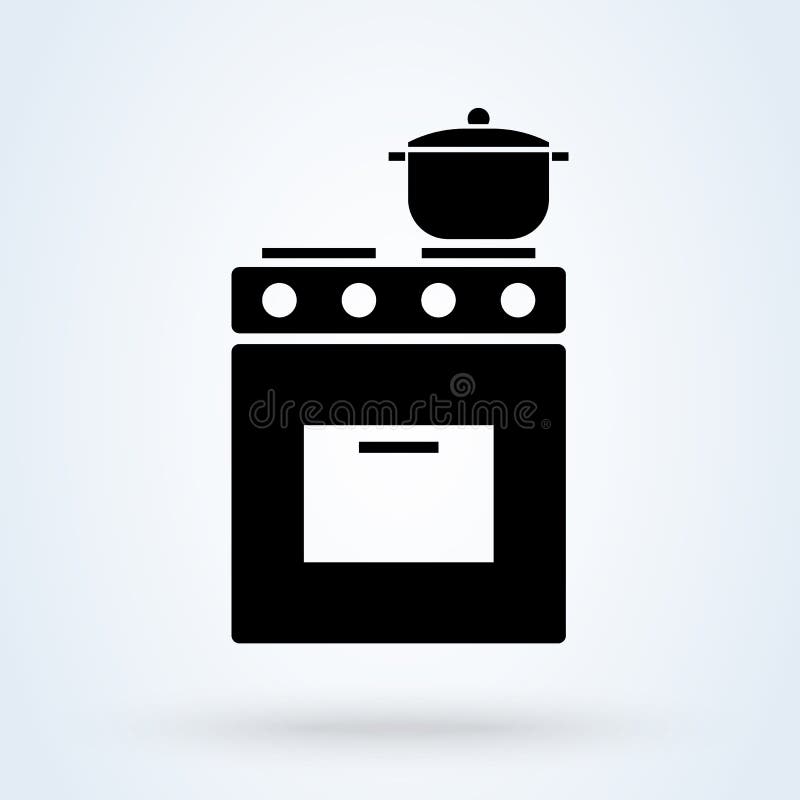 Stove. Vector Simple Modern Icon Design Illustration Stock Vector ... Stove. Vector Simple Modern Icon Design Illustration Stock Vector ...