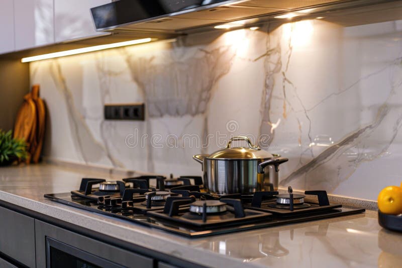 Stovetop Pot Top Ideal Cooking Kitchen Scenes Stock Photos - Free ...