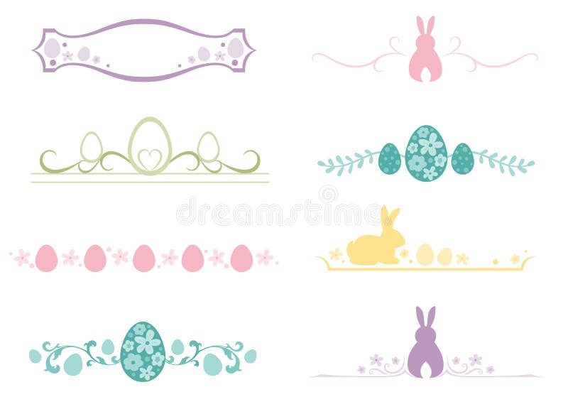 Easter divider lines stock vector. Illustration of frame - 267417936
