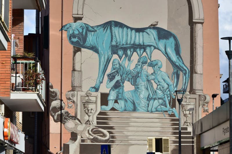 Graffiti auf Roms Wand redaktionelles foto. Bild von hornhaut - 30033206