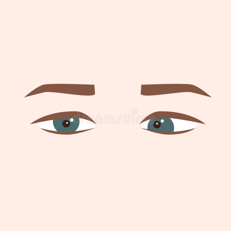 Strabismus Eyes. Esotropia, Amblyopia. Vector Isolated Illustration ...