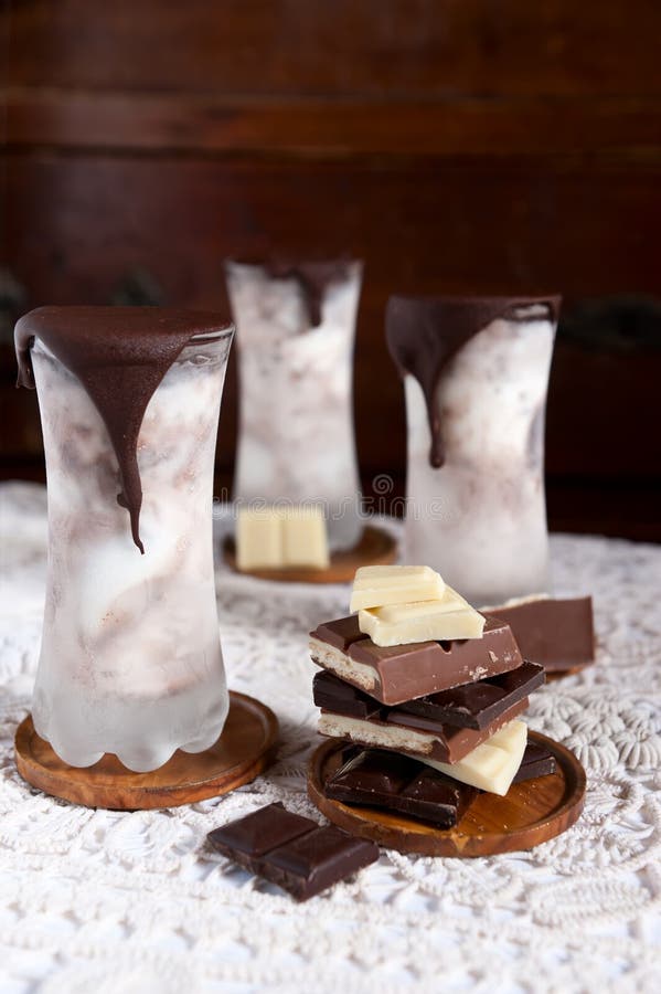 Stracciatella and Chocolate Ice Cream Stock Image - Image of melting ...