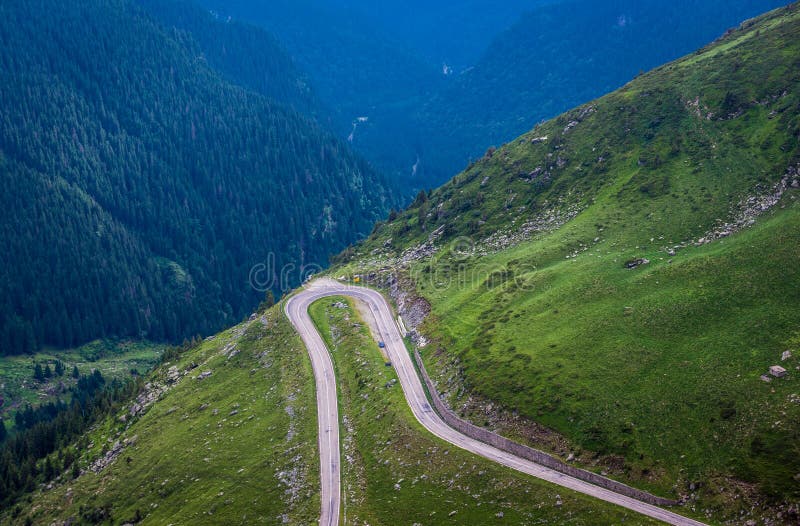 Strada Principale Di Transfagarasan in Romania Fotografia Stock ...