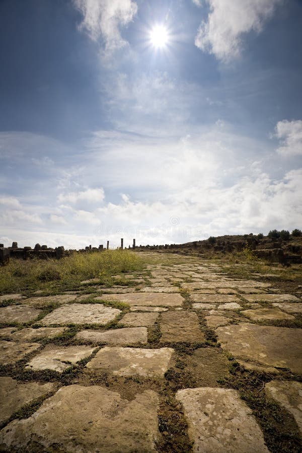 Strada romana fotografia stock. Immagine di antico, architettura - 7459318