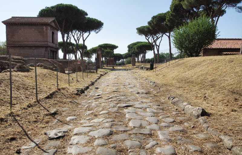 Strada romana immagine stock. Immagine di trasporto, strada - 12257315