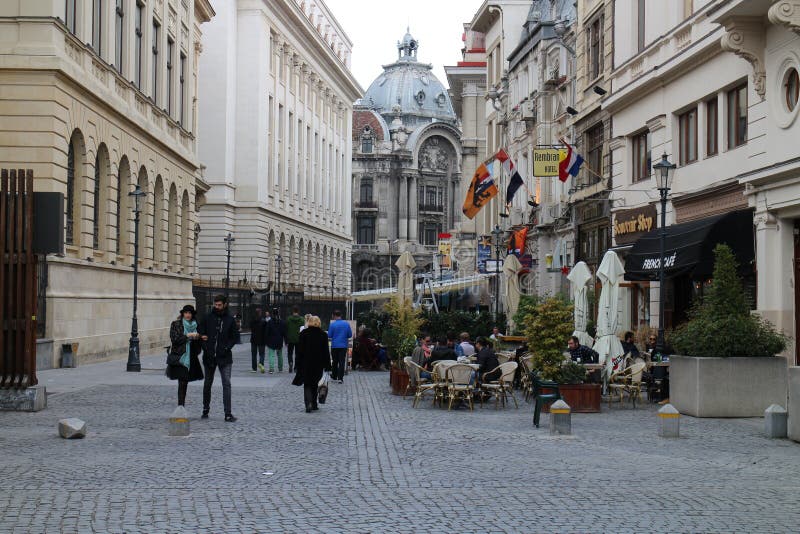 Strada Stavropoleos Stavropoleos Street, Bucarest Editorial Stock Photo ...