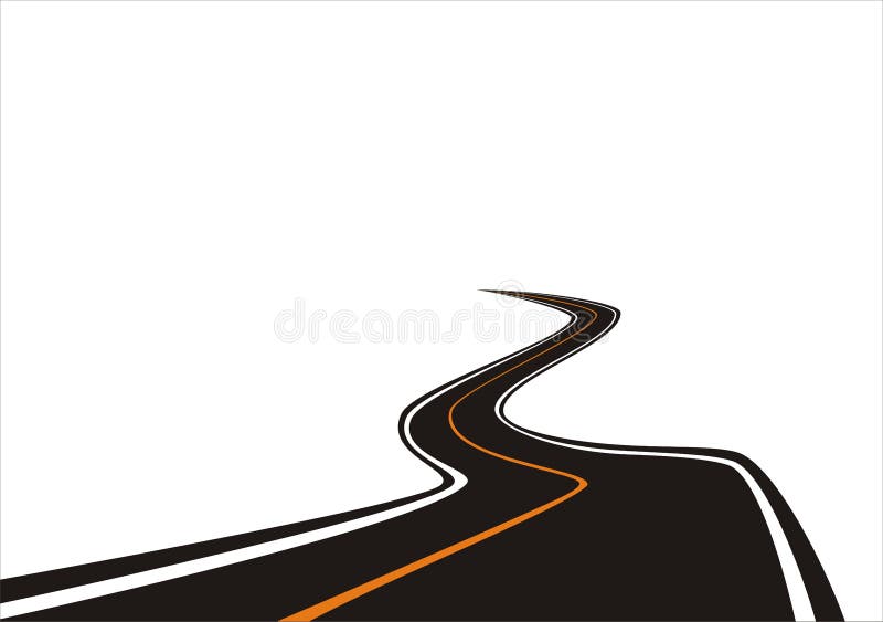 Strada (vettore) illustrazione vettoriale. Illustrazione di accantonare ...