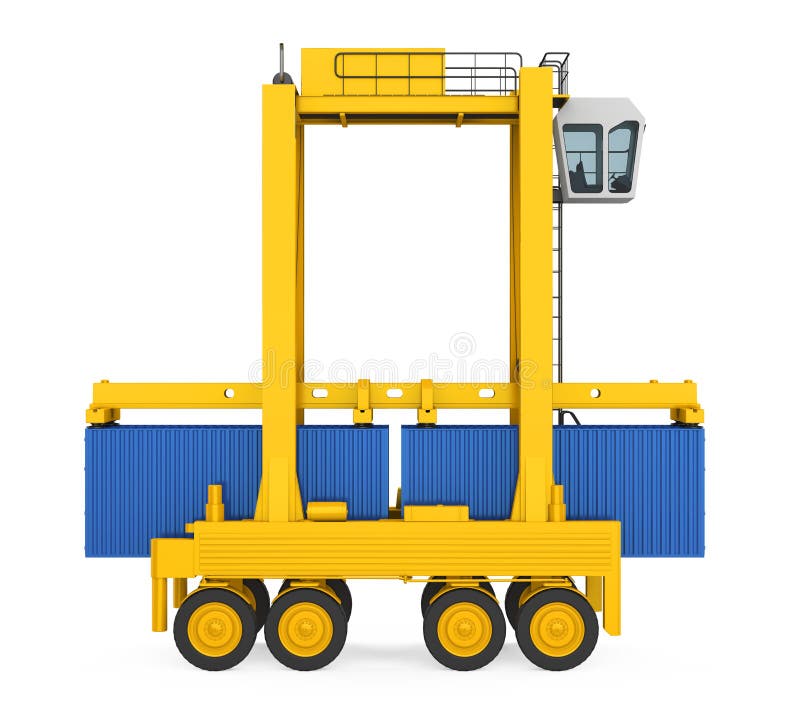 Straddle Carrier Illustrations Stock Vector - Illustration of crane ...
