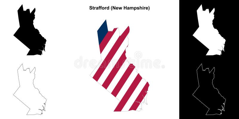 Strafford outline map stock illustration. Illustration of empty - 324021240