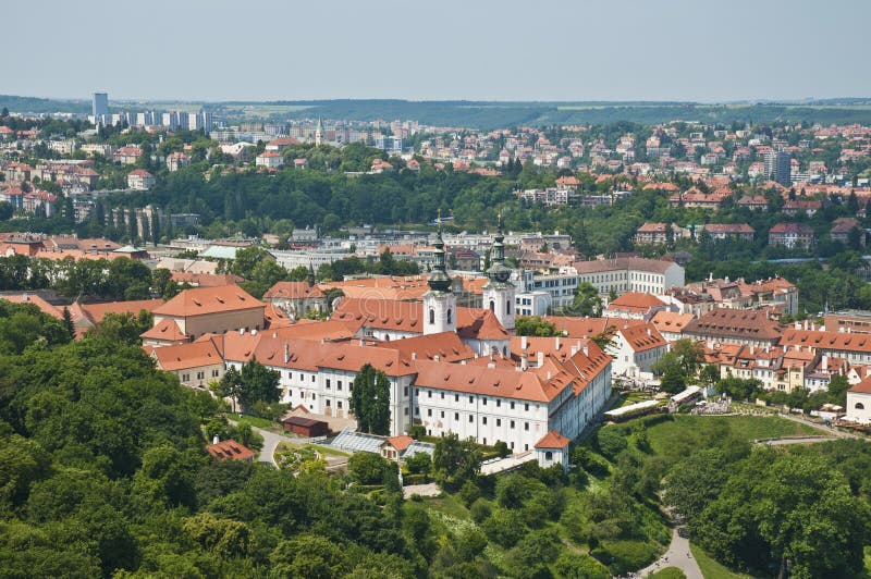 Strahov Monastery Aerial View Stock Photo - Image of sightseeing ...