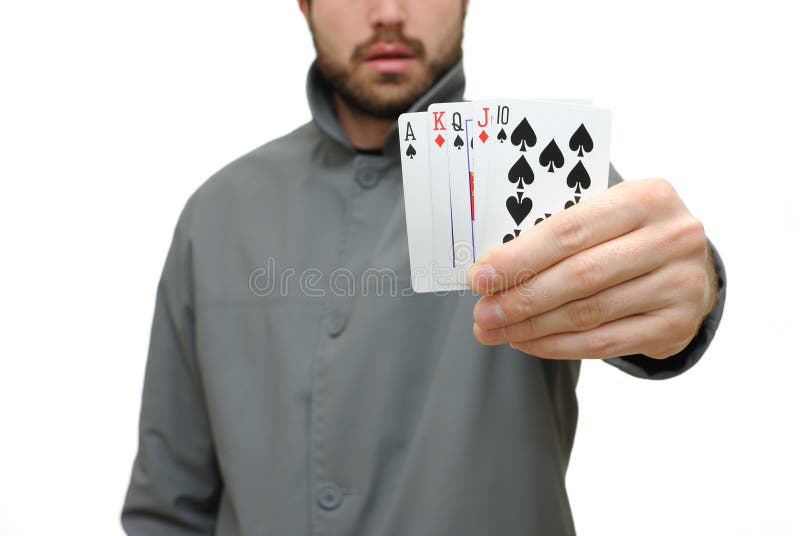 Man Holding Cards stock photo. Image of competition, isolated - 3701756