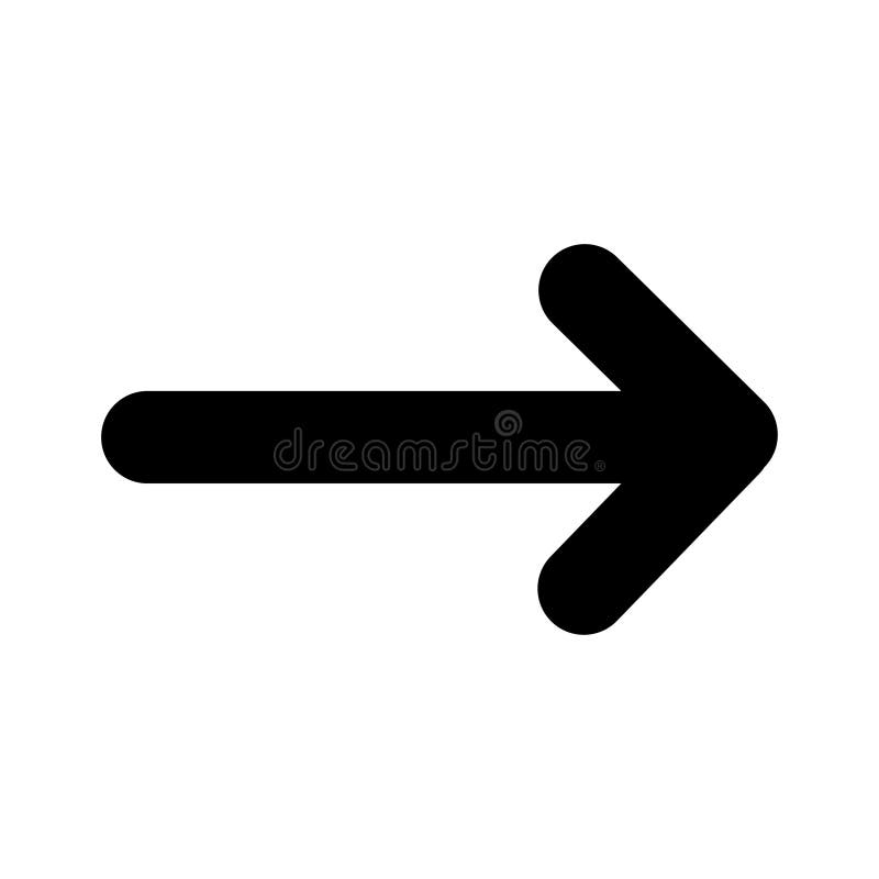 Thin Straight Arrow Icon. Black Arrow . Vector Illustration. Black ...