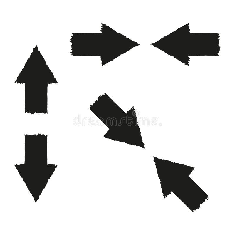 Straight Arrows Different Direction. Design Element. Vector ...