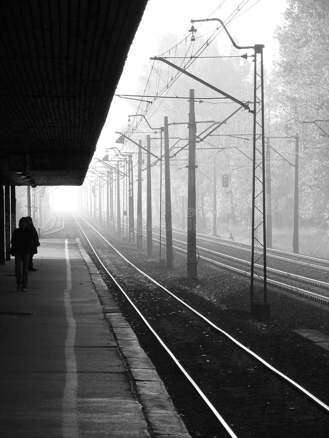 Straight as a rail stock image. Image of nice, train, negative - 304221