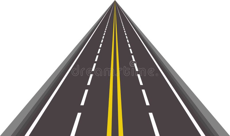 Straight Asphalted Road Vector Stock Vector - Illustration of speedway ...