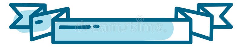 Straight blue banner, icon stock vector. Illustration of light - 260376995