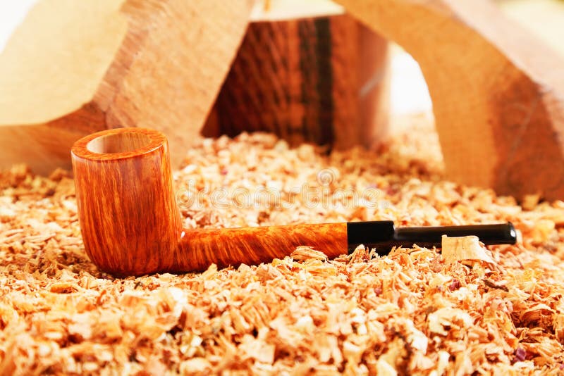 Straight Briar Smoking Pipe Stock Photo - Image of selective, straight ...