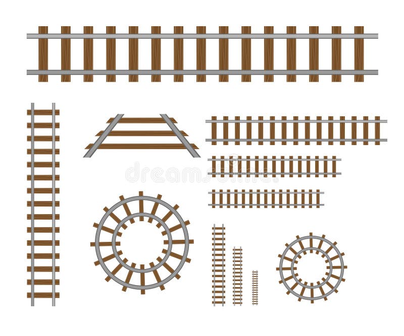 Straight rails vector stock vector. Illustration of shape - 108369453