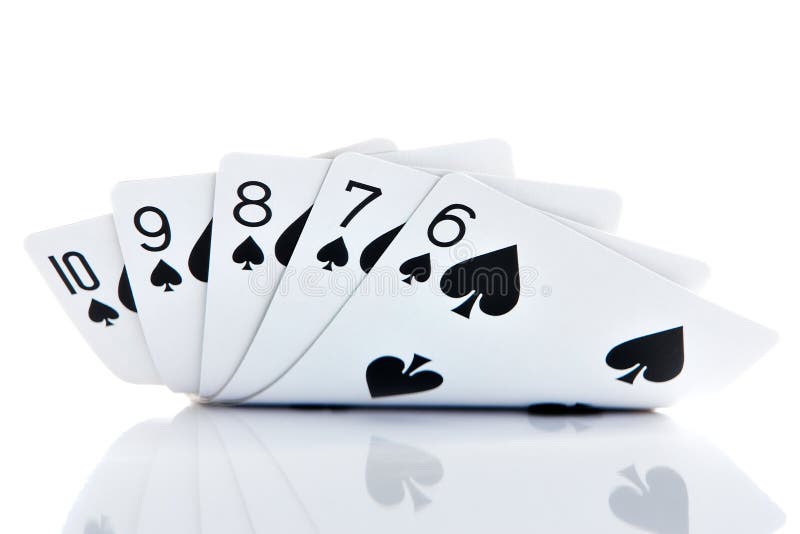 Straight flush poker stock photo. Image of flush, gamble - 13231472