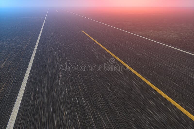 Straight Highway with Dark Background,abstract Conception,3d Rendering ...