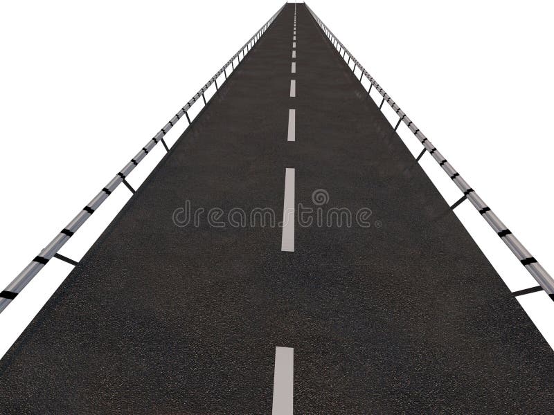 Straight highway or road stock illustration. Illustration of angle ...