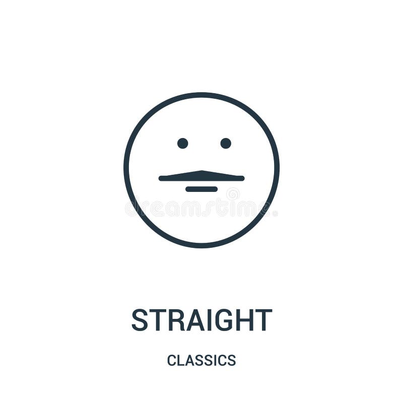 Straight Icon Vector from Classics Collection. Thin Line Straight ...