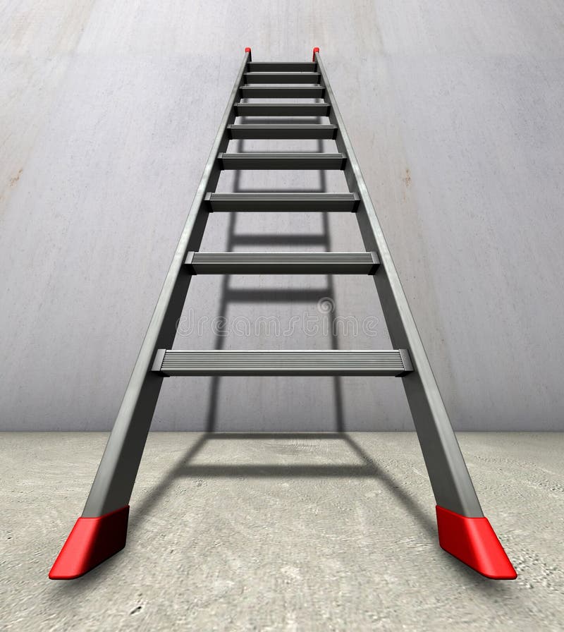 Straight ladder stock illustration. Illustration of rail - 19751534