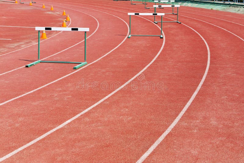 Straight Lanes of Running Track Stock Photo - Image of racecourse, mark ...