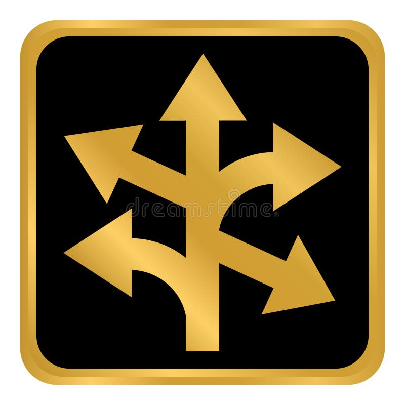 Straight and Left Direction Arrow. Arrow Illustration Icons Set. Stock ...