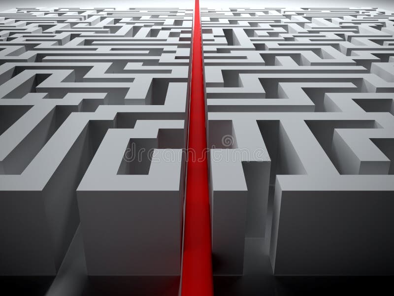 Leadership stock illustration. Illustration of maze, short - 21932720