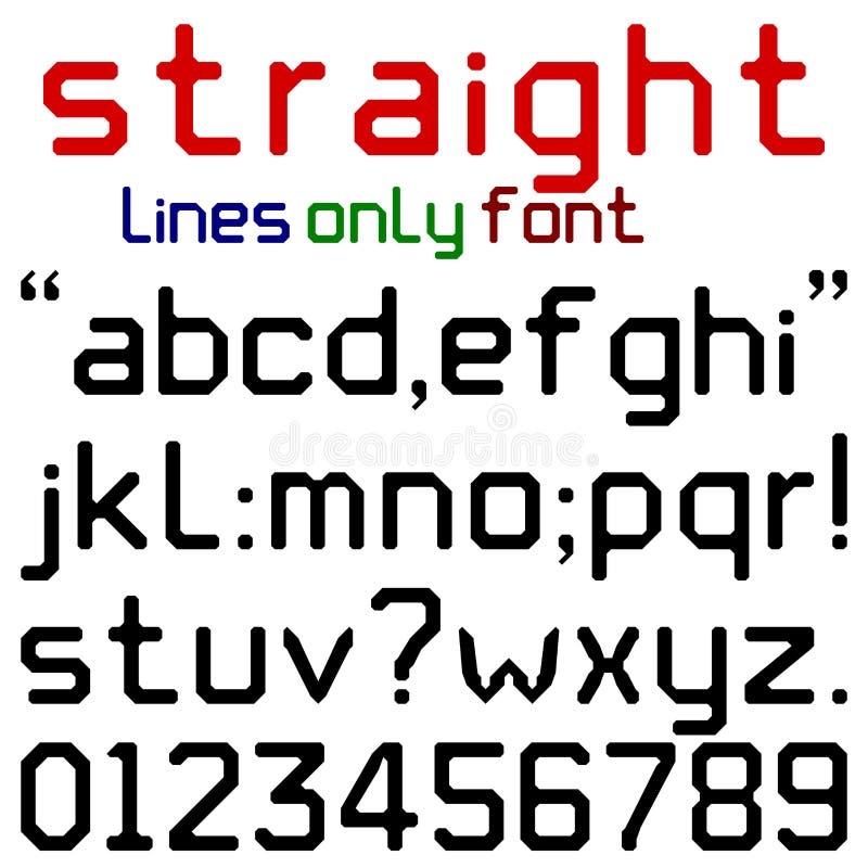 Font Set Using Circle Shape To Create Round Letters. Stock Vector ...