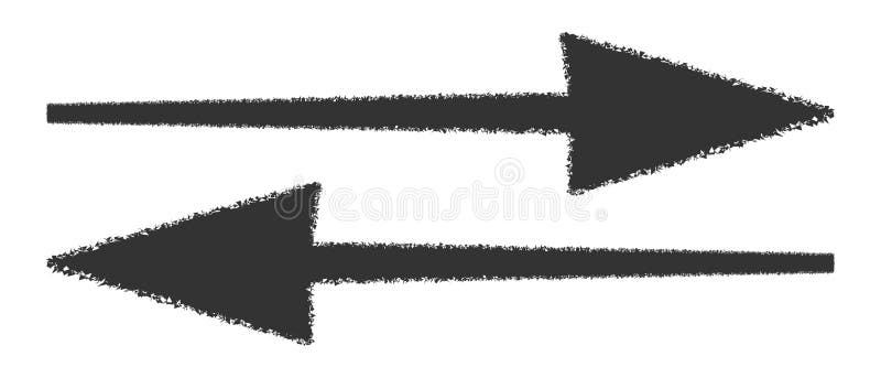 Straight Long Arrow. Black Arrow To the Right To Left. Shape Element ...