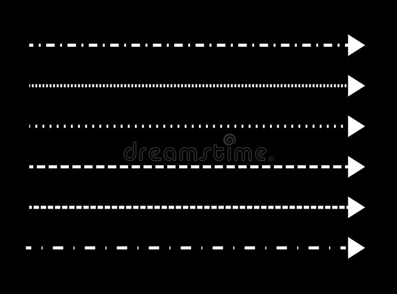 Straight Long Arrow. Navigation Elements. Vector Flat Illustration ...