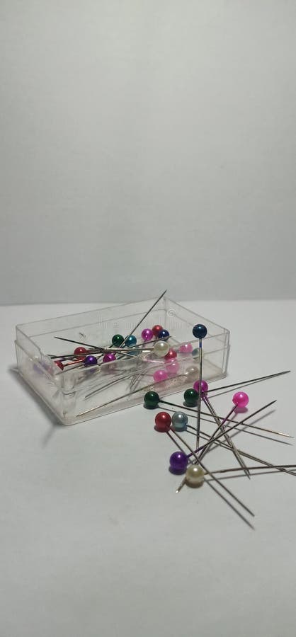 Straight Pin on the White Background Stock Image - Image of petal ...