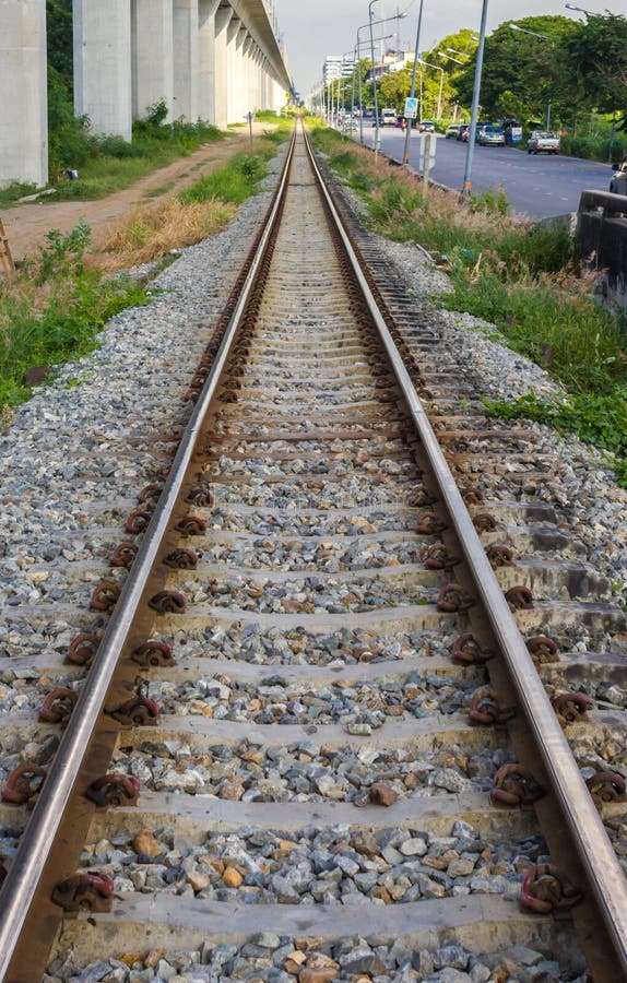 Straight railway stock photo. Image of thailand, straight - 50173966