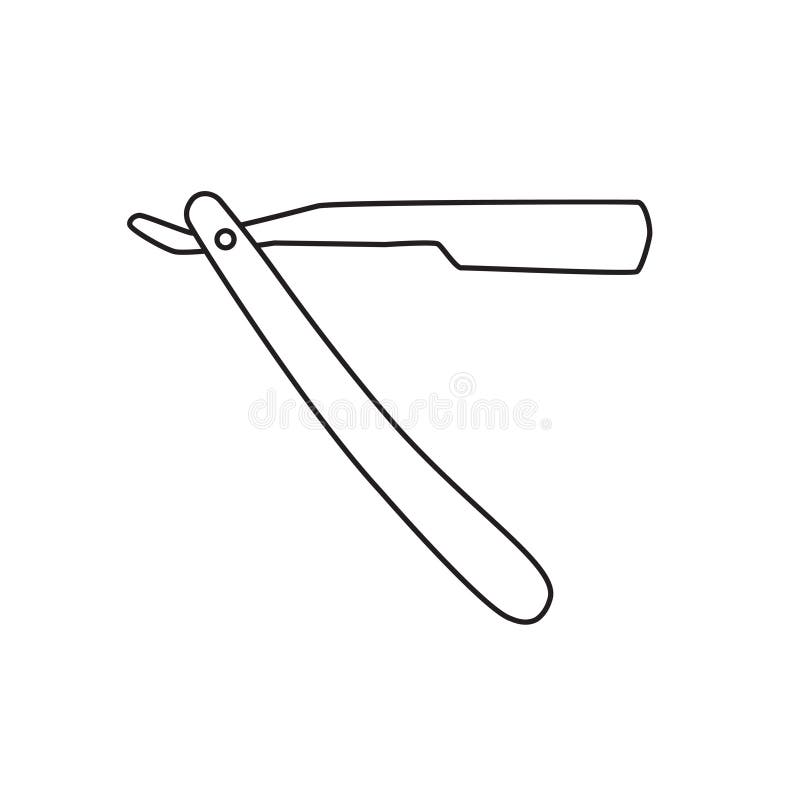Straight razor blade icon stock vector. Illustration of straight ...