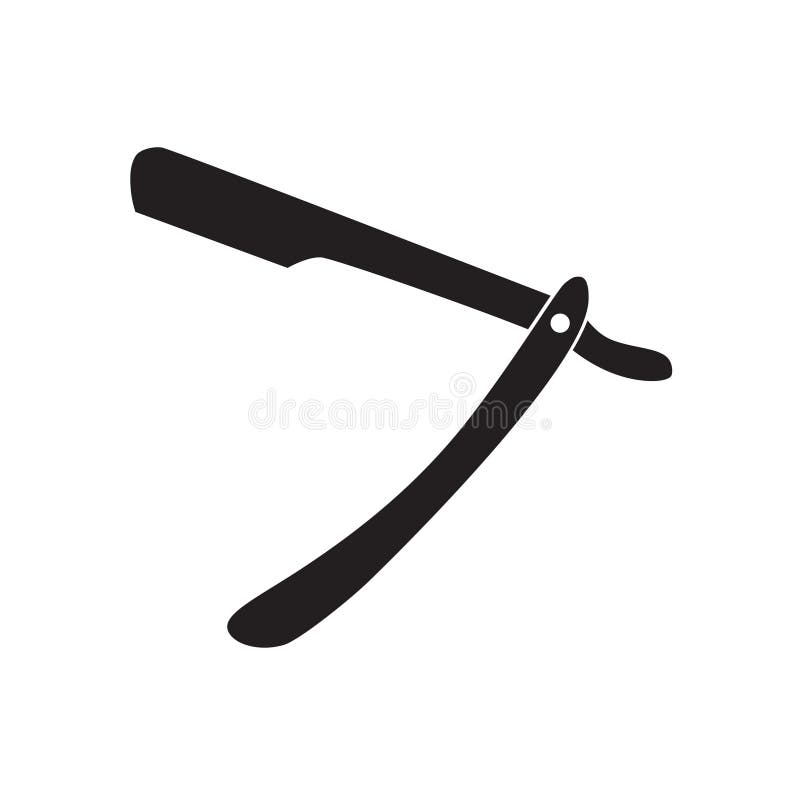 Straight razor blade icon stock vector. Illustration of outline - 107406271